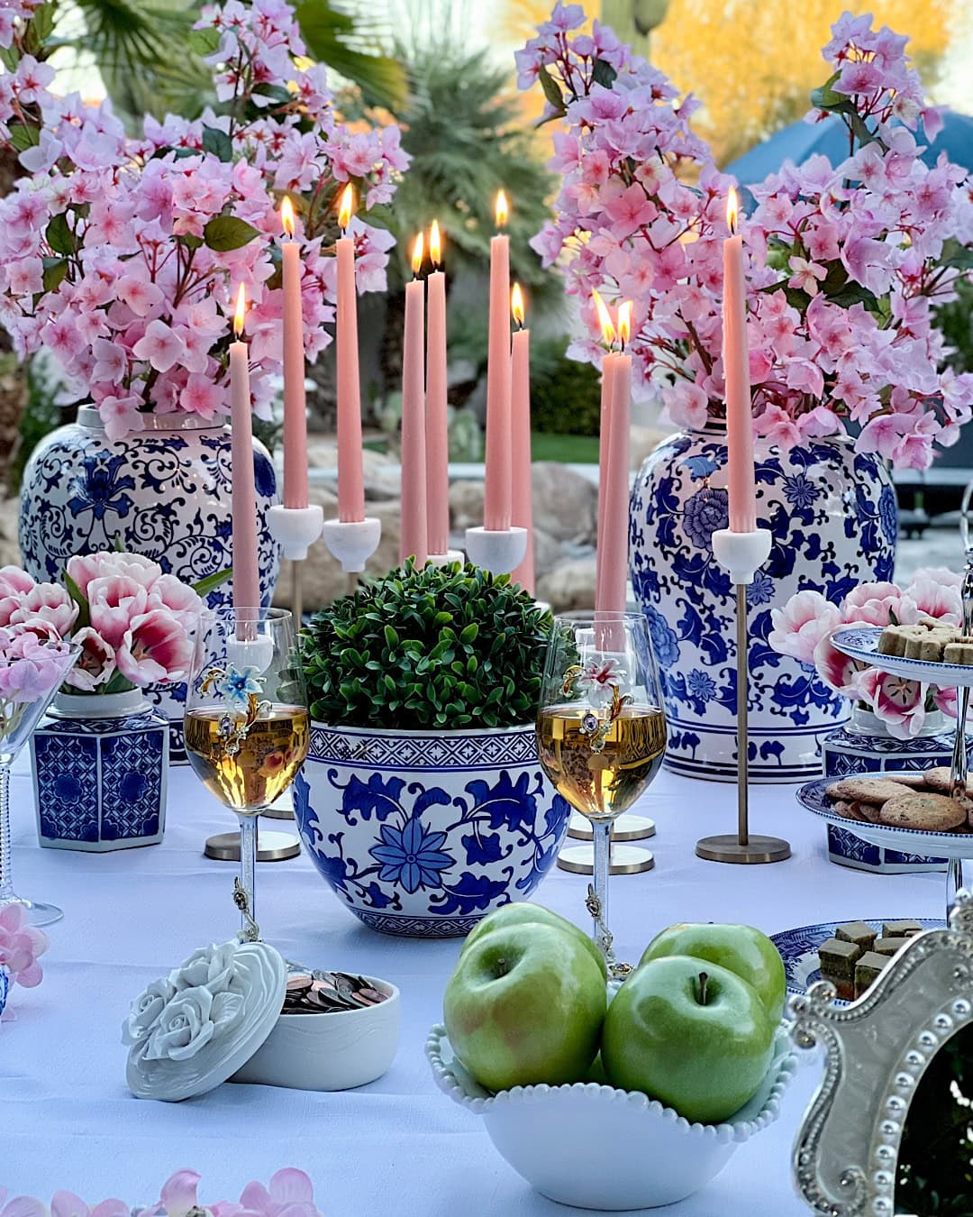 Elegant Blue And White Haft Seen Set Persian New Year Table RB Elegant Blue And White Haft Seen Set Persian New Year Table RB